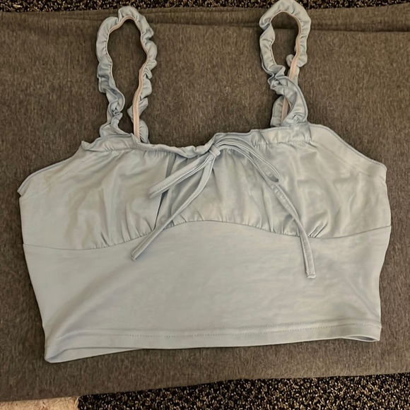 SHEIN | Tops | Light Blue Crop Tank | Poshmark